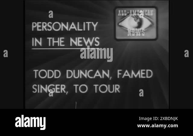 1945 - Singer Todd Duncan makes final edits to a piano composition and ...