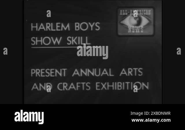 1945 - Boys of Harlem hold an exhibit to show off their artwork ...