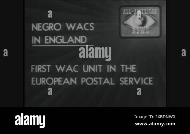 1945 - African-American WACs stationed in England march, and are ...