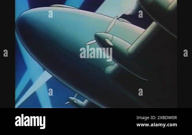 1942 - In this animated film, an air force super bomber takes off as ...