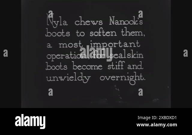 1922 - In this silent documentary, an Inuit woman chews her husband's ...