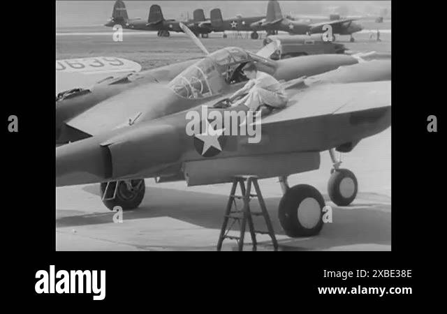 1942 - A US Army Air Force mechanic gives a turbo supercharger a ...