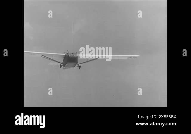 1942 - US Army Air Force gliders drop their landing gear after takeoff ...
