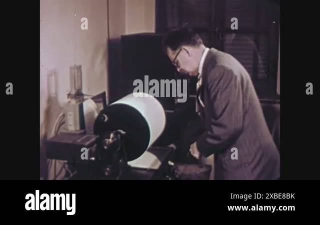 1960 - A special seismograph inside a tunnel in the San Gabriel ...