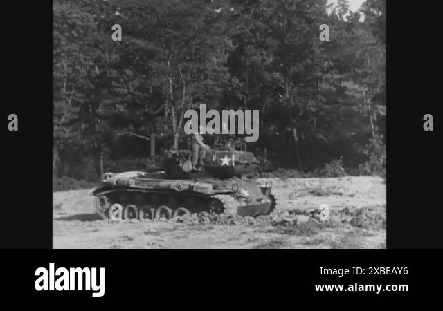 1952 - Earthen ramps are made for US Army tanks in Korea, so their guns ...