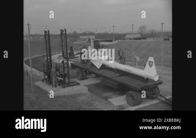 1955 - Soldiers fuel up Nike guided missiles and prepare them for ...