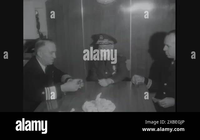 1960 -Taiwan leader Chiang Kai-Shek meets in the wardroom of the USS ...