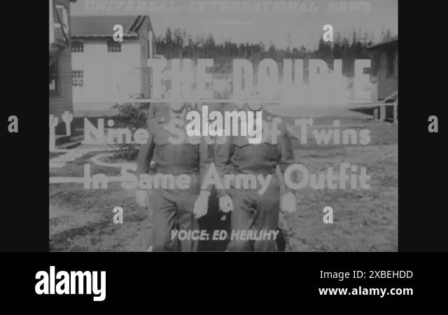 1951 - Nine sets of twins cause confusion during basic training at Fort ...