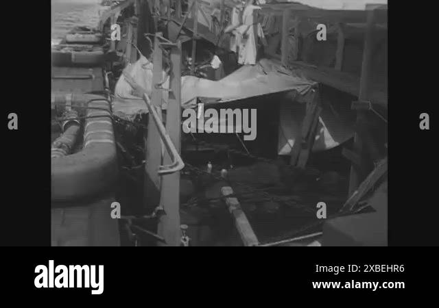 1944 - A US Navy sailor is dressed in drag as Neptune's daughter, and ...