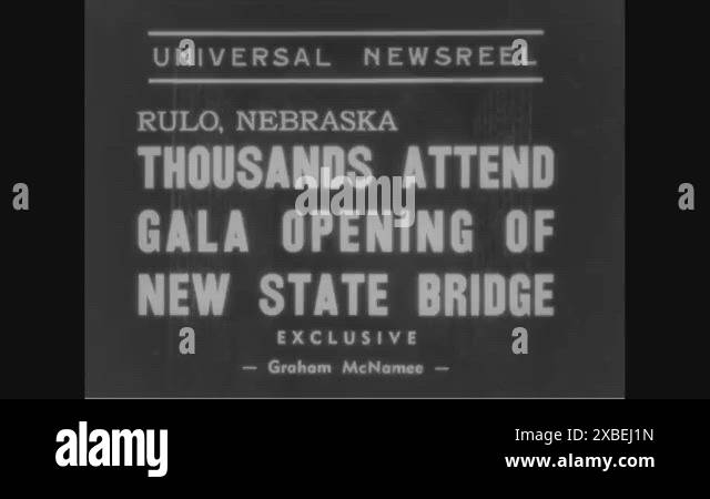 1940 - Huge crowds turn out to see the grand opening of a bridge in ...