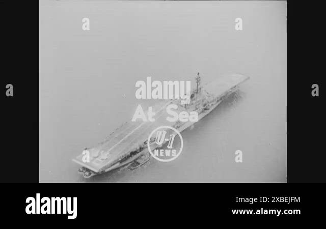 1956 - US Navy sailors show their aircraft carrier to women, eating ...