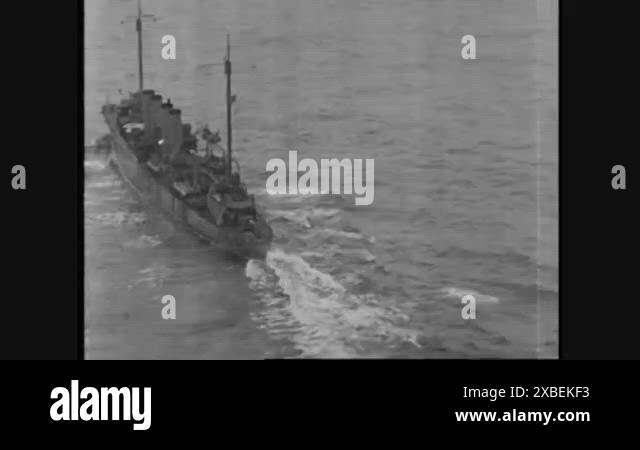 1919 - US Navy officers are seen on board the USS Leviathan Stock Video ...
