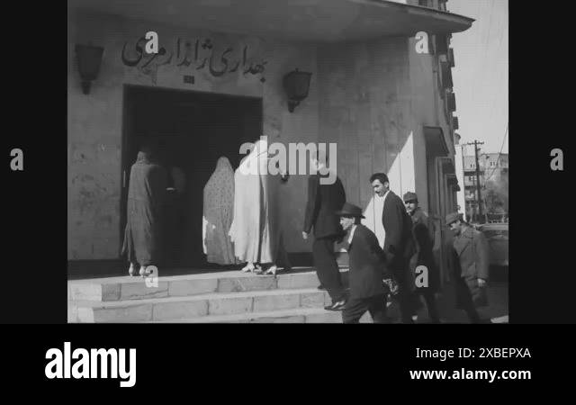 1963 - Women and children get x-rays in an Iranian hospital Stock Video ...