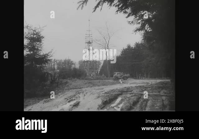 Nov 1944, An Allied observation post is built and underground ...