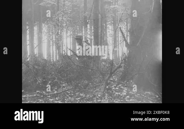 Nov 1944, 28th Div. troops, with mortar and machine gun support ...