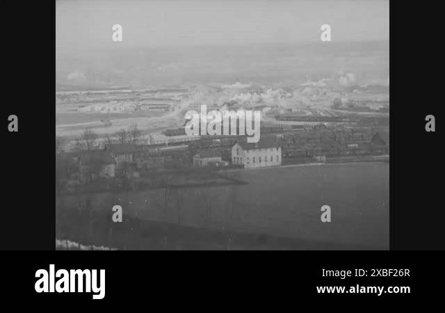 1918, 1919 - A panoramic view of Quartermaster Corps facilities in ...