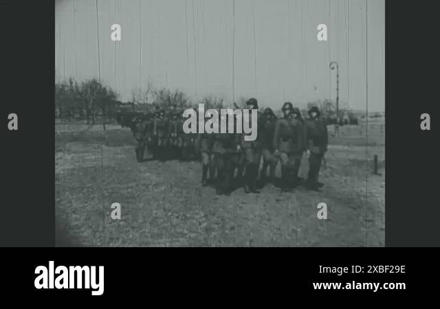 1940s - German troops march in front of Nazi officers, during WWII ...