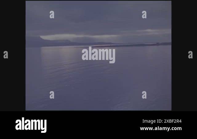 1940s - Views of the horizon, mountains, and rapids from the ship ...