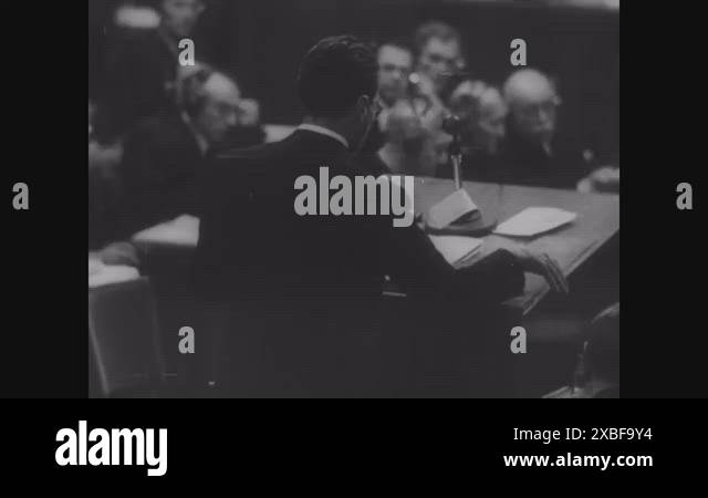 1946 - At the Nuremberg Trials, French prosecutor Francois de Menthon ...