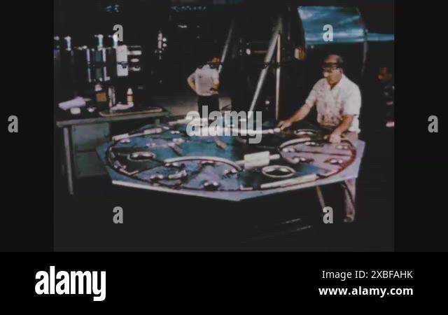 1950s, 1960s, Project Mercury, engineers assemble spacecraft, test ...