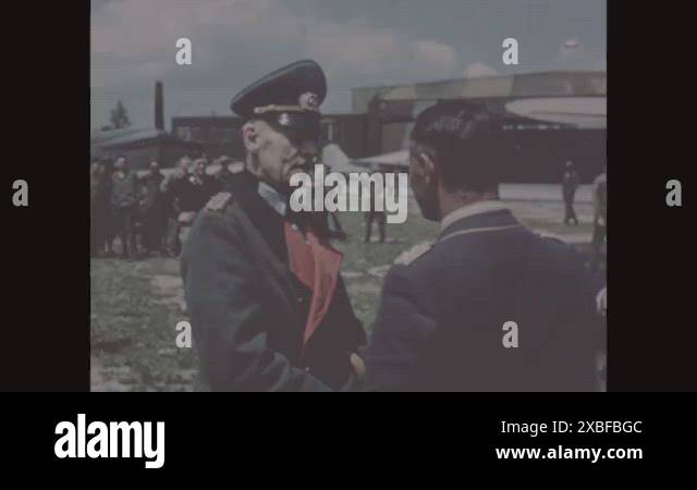 1945 - General Von Runstedt is seen talking to other Nazi officers ...