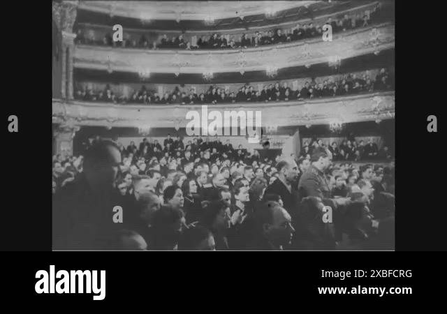 1952 - Joseph Stalin oversees a celebration of Lenin's birthday at an ...