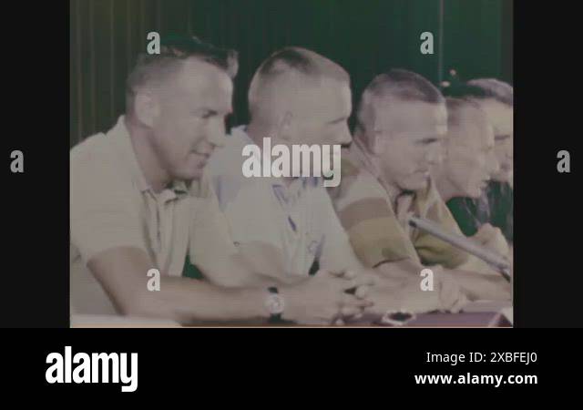 1962 - NASA astronauts Neil Armstrong, Frank Borman, Pete Conrad, Jim Lovell, James McDivitt ...