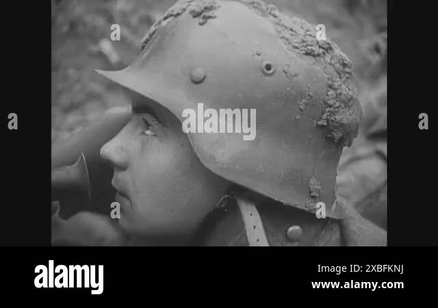 1940s - German ground forces fire at enemy aircrafts. Afterwards, a ...