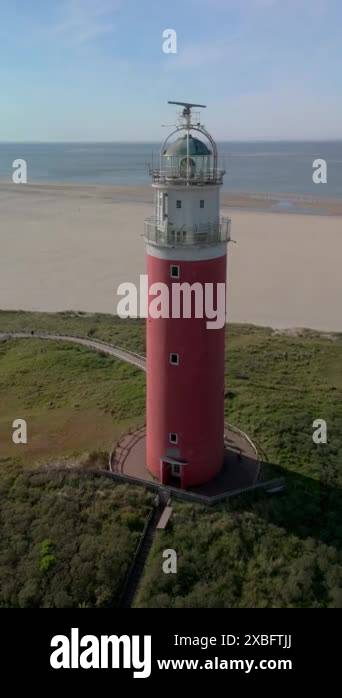 Texel lighthouse Netherlands Dutch Island Texel at the Wadden Island ...