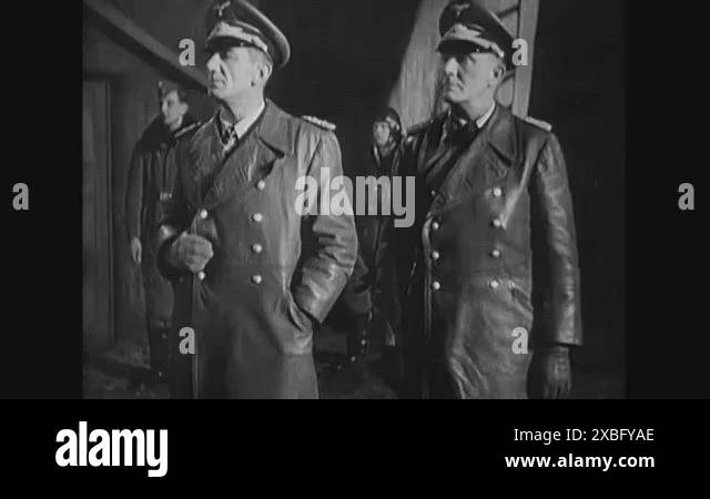 1940s - A German pilot, guided by his crew, begins to land a Heinkel ...