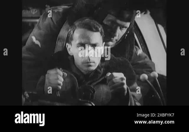 1940s - A nervous German pilot lands a Heinkel 111 and the other pilots ...
