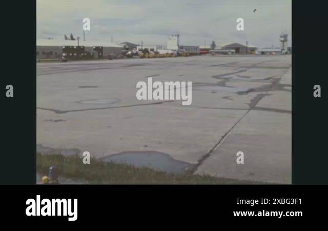 1970 - A runway and control tower at Osan Air Force Base are shown ...