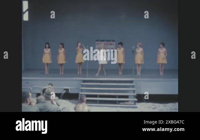 1969 - Judy Ford, Miss America, greets the troops and talks about their ...