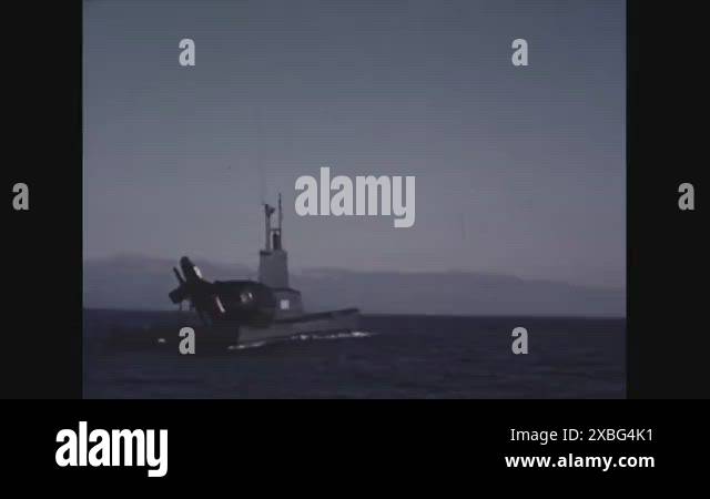 The guided missile Regulus is launched from the USS Tunny submarine ...