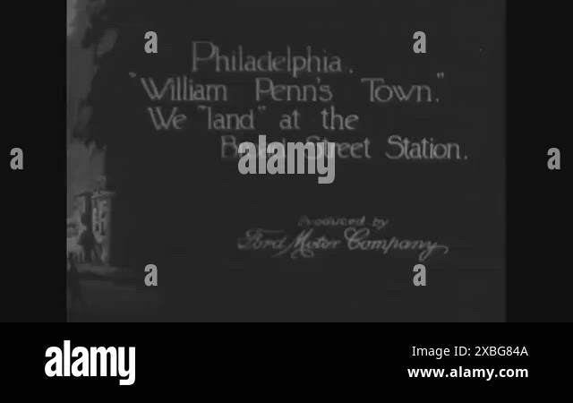 1918 - Philadelphia landmarks are shown Stock Video Footage - Alamy