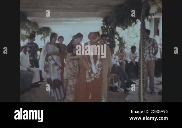 Villagers are married in a Hindu ceremony in the Republic of Fiji Stock ...