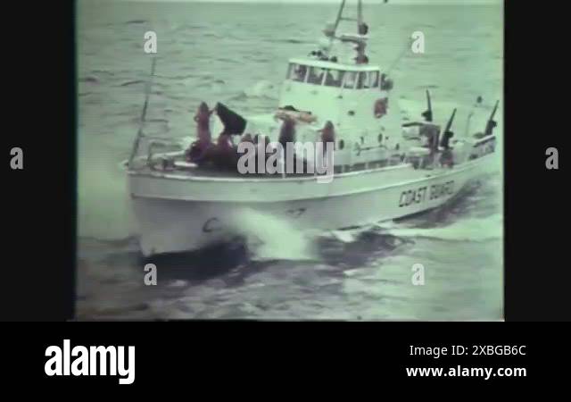 1966 - US Coast Guard ships sail from the Philippines to Vietnam Stock ...