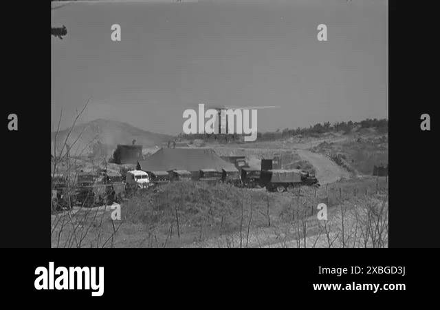 1953 - A helicopter lifts off, during Operation Little Switch in the ...