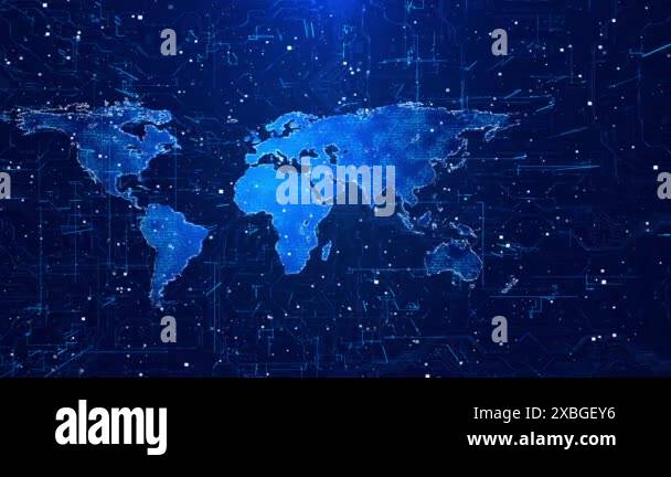 4K 3D Hud Planet earth globe maps world animation Earth map digital ...