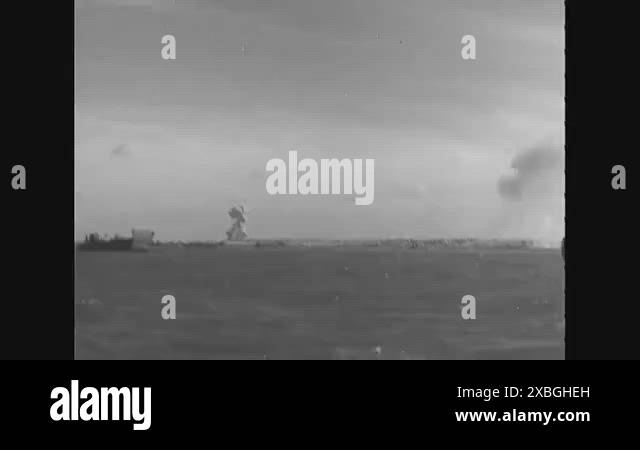 Marines ride Higgins boats to the shore of Tarawa Island as bombs go ...