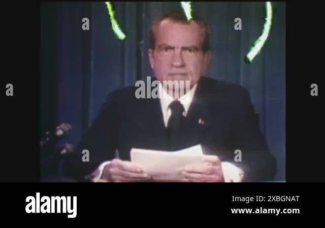 1974 - In his resignation speech, Nixon shares his hope that his ...