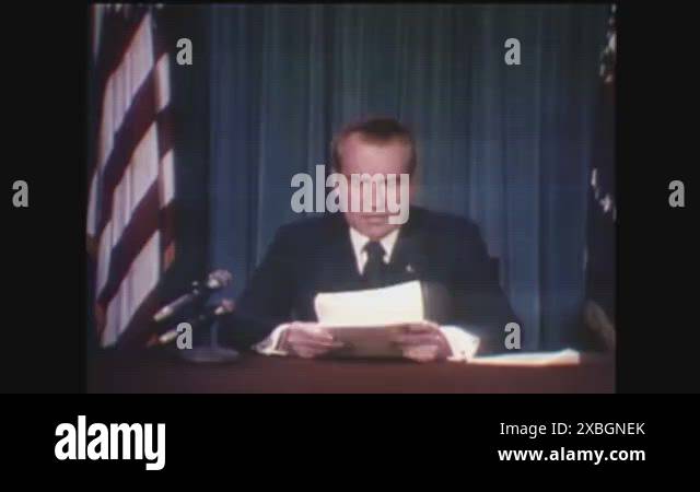 1974 - In his resignation speech, Nixon talks about the importance of ...