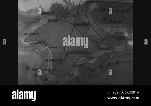 1944 - An animated map shows some of the Russian Navy's battle plans ...
