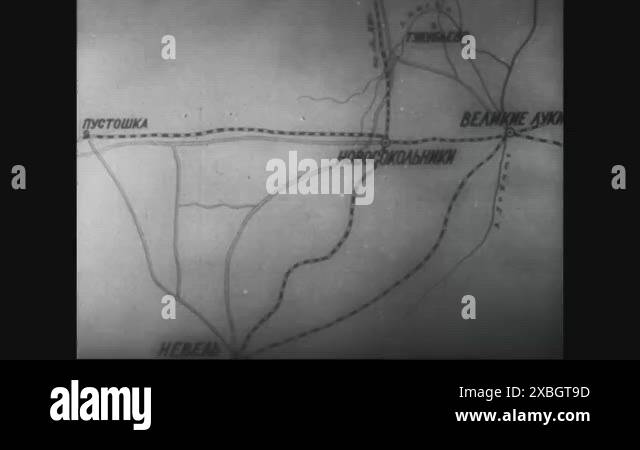 1944 - An animated map shows a plan of attack for the Russian armed ...