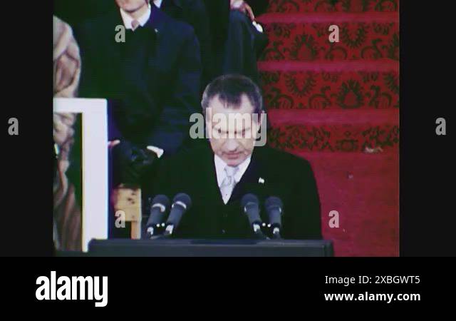 President Richard Nixon speaks about the challenges America faces ...