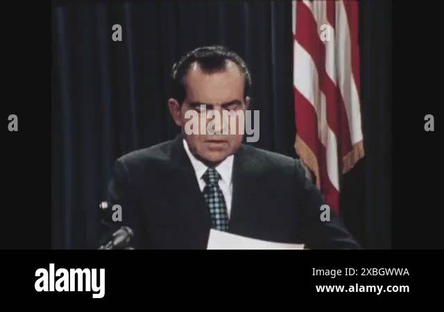 President Richard Nixon calls for the North Vietnamese to announce a ...