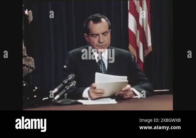 President Richard Nixon speaks about the withdrawls of American troops ...
