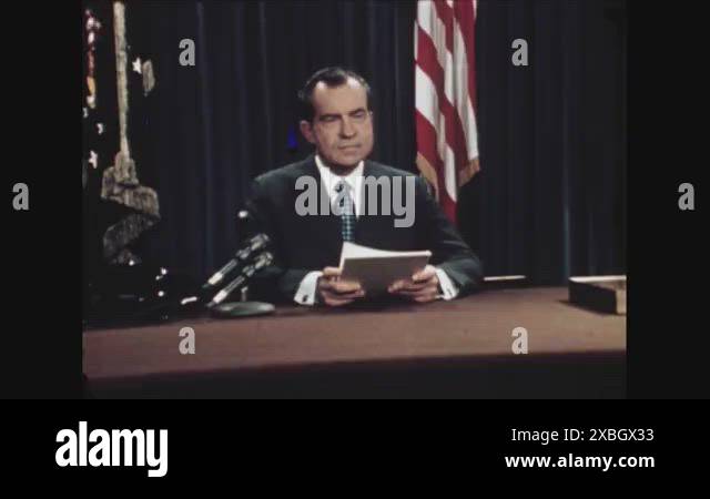 President Richard Nixon addresses the nation about a new initiative for ...