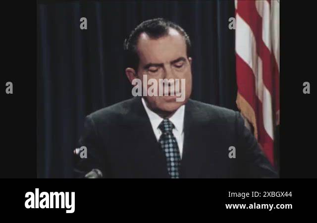 President Richard Nixon speaks about the need for a cease fire in ...