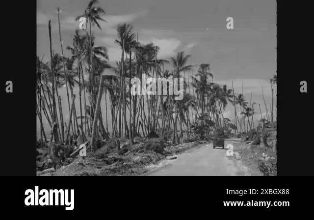 An island in the pacific with an American military base and airfield ...